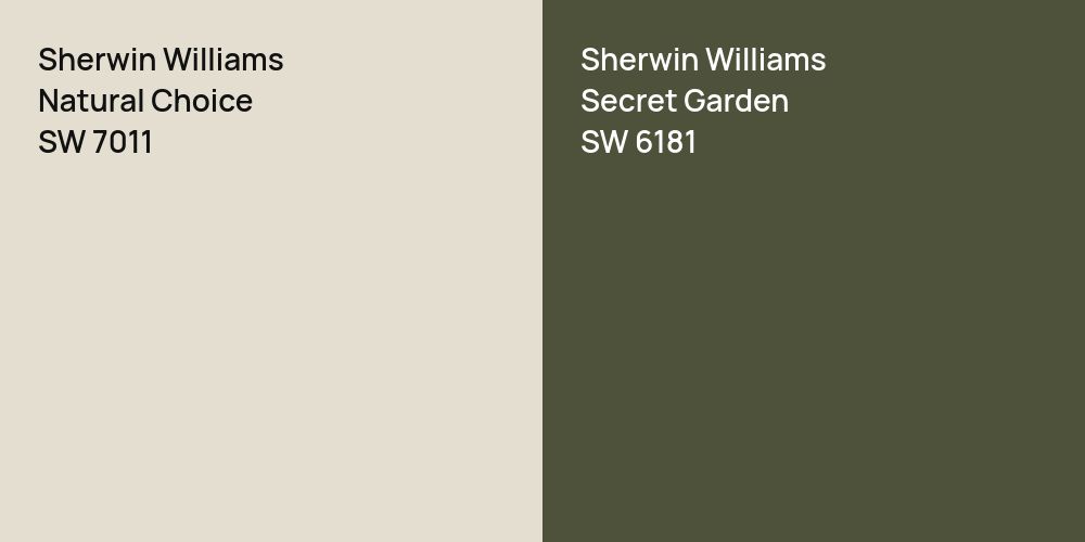 Sherwin Williams Natural Choice vs. Sherwin Williams Secret Garden ...