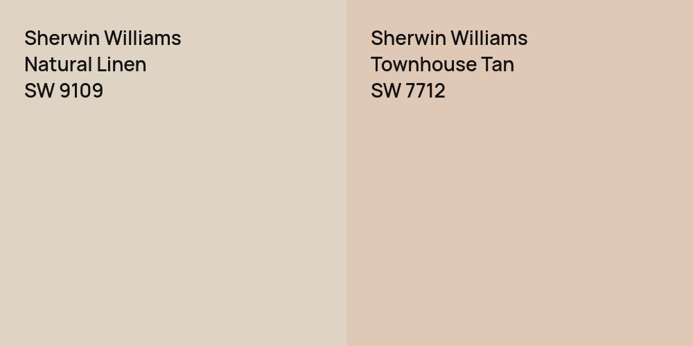 Sherwin Williams Natural Linen vs. Sherwin Williams Townhouse Tan ...