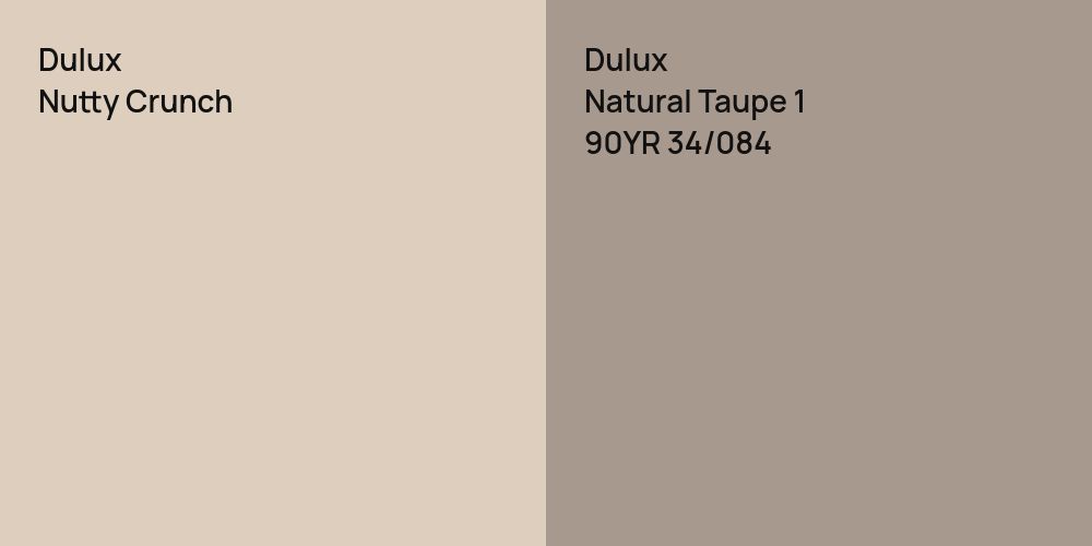 Dulux Nutty Crunch vs. Dulux Natural Taupe 1 comparison