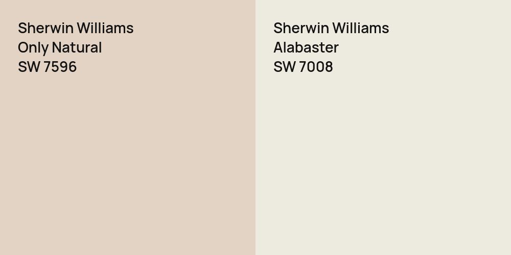 Sherwin Williams Only Natural vs. Sherwin Williams Alabaster comparison