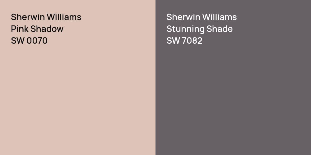 Sherwin Williams Pink Shadow vs. Sherwin Williams Stunning Shade comparison