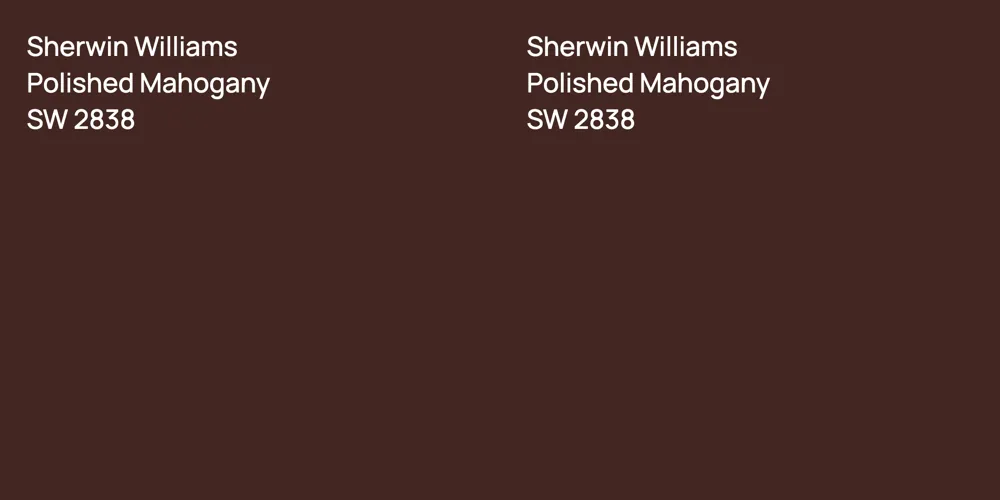Sherwin Williams Polished Mahogany vs. Sherwin Williams Polished ...