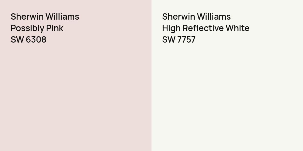 Sherwin Williams Possibly Pink vs. Sherwin Williams High Reflective ...