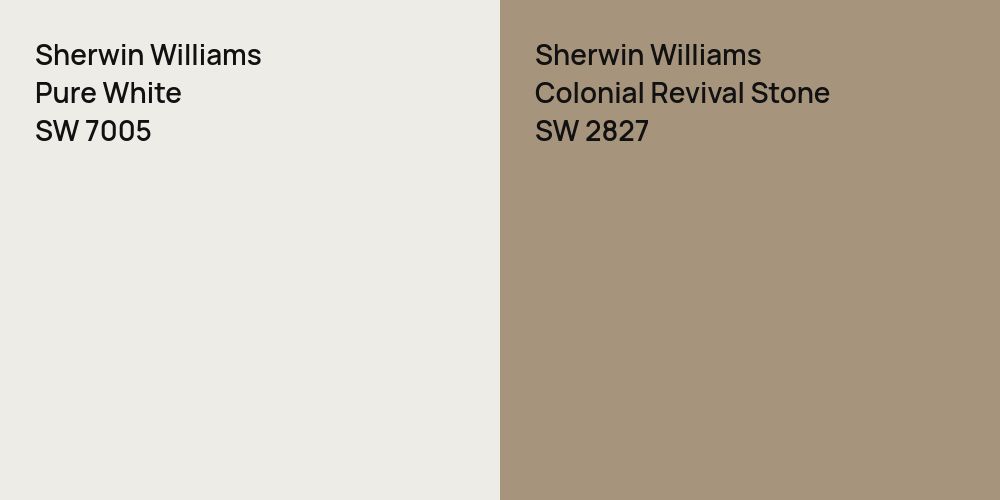 Sherwin Williams Pure White vs. Sherwin Williams Colonial Revival Stone ...