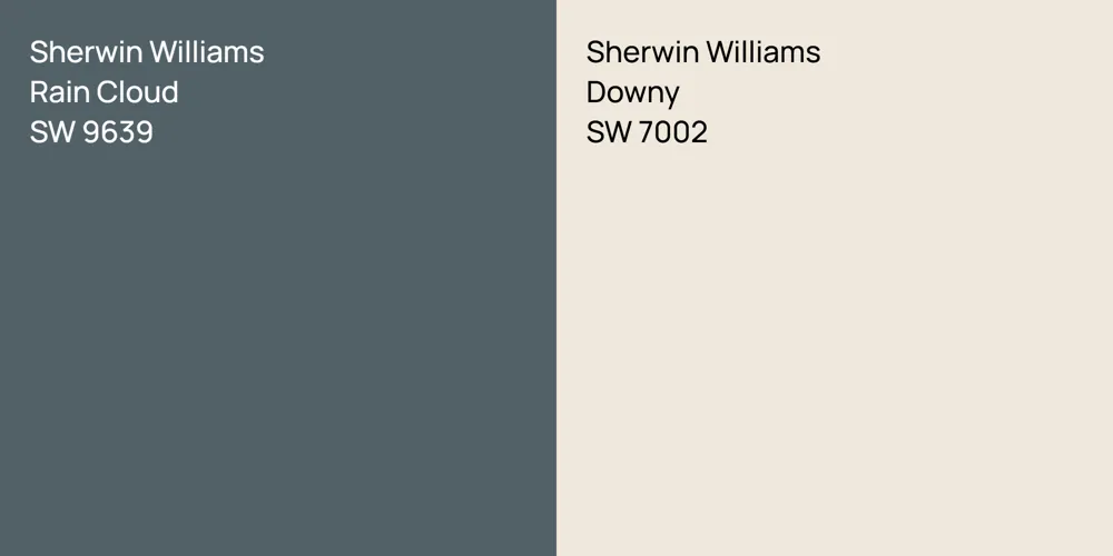 Sherwin Williams Rain Cloud vs. Sherwin Williams Downy comparison