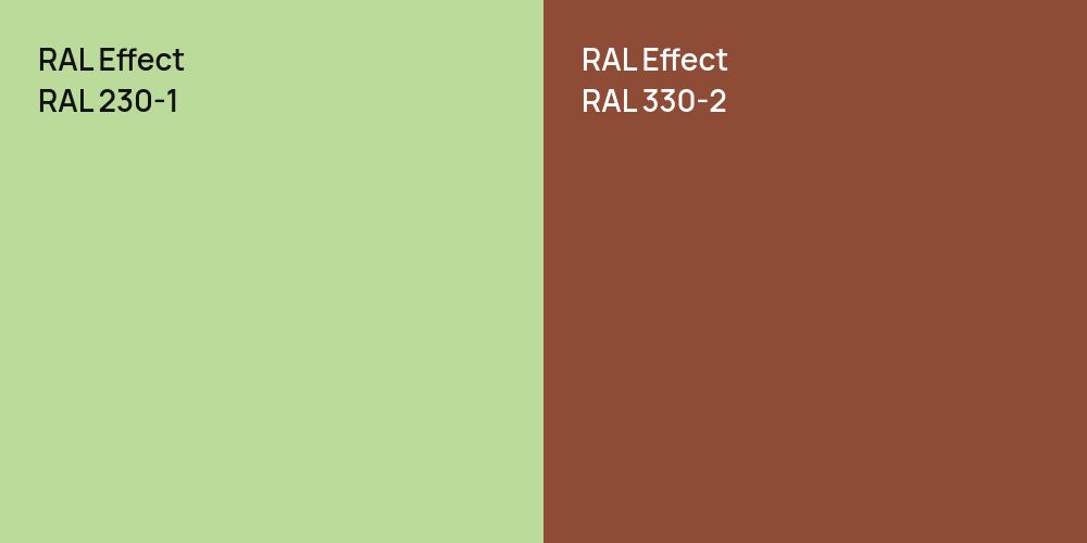 RAL Effect RAL 230-1 vs. RAL Effect RAL 330-2 comparison