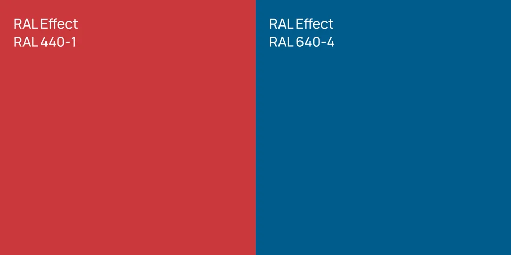 RAL Effect RAL 440-1 vs. RAL Effect RAL 640-4 comparison