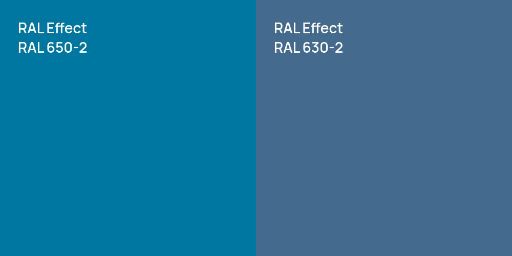 RAL Effect RAL 650-2 vs. RAL Effect RAL 630-2 comparison