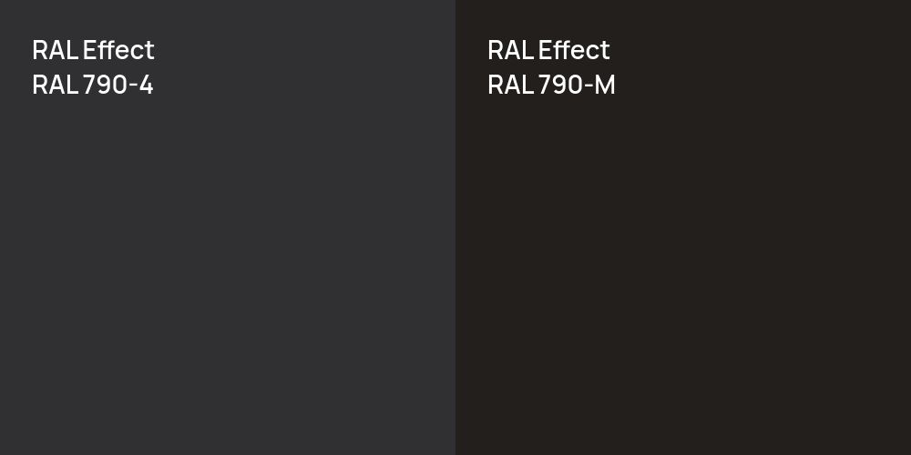 RAL Effect RAL 790-4 vs. RAL Effect RAL 790-M comparison