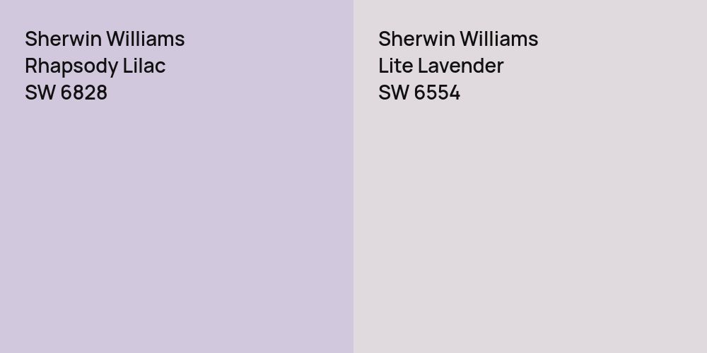 Sherwin Williams Rhapsody Lilac vs. Sherwin Williams Lite Lavender ...