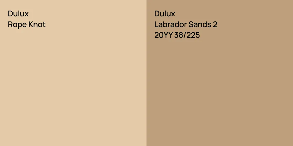 Dulux Rope Knot vs. Dulux Labrador Sands 2 comparison