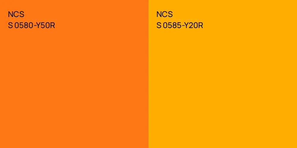 NCS S 0580-Y50R vs. NCS S 0585-Y20R comparison