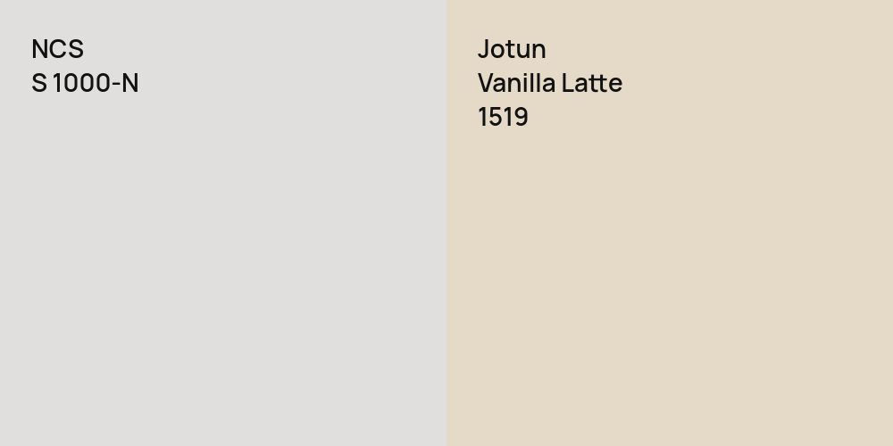 NCS S 1000-N vs. Jotun Vanilla Latte comparison