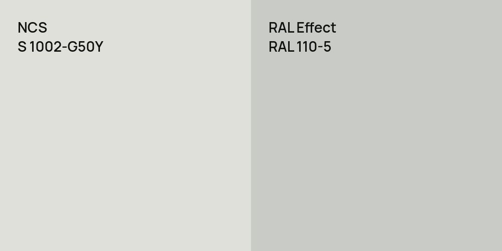 NCS S 1002-G50Y vs. RAL Effect RAL 110-5 comparison