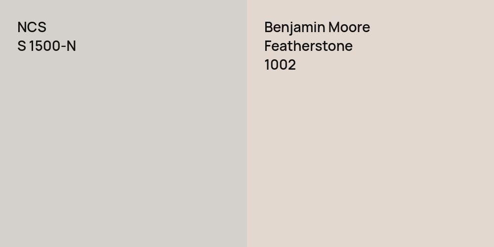 NCS S 1500-N vs. Benjamin Moore Featherstone comparison