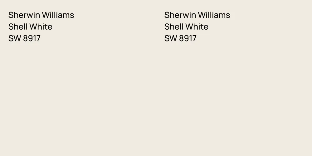 Sherwin Williams Shell White vs. Sherwin Williams Shell White comparison