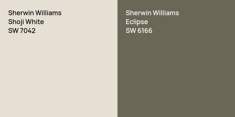 Sherwin Williams Shoji White vs. Sherwin Williams Eclipse comparison