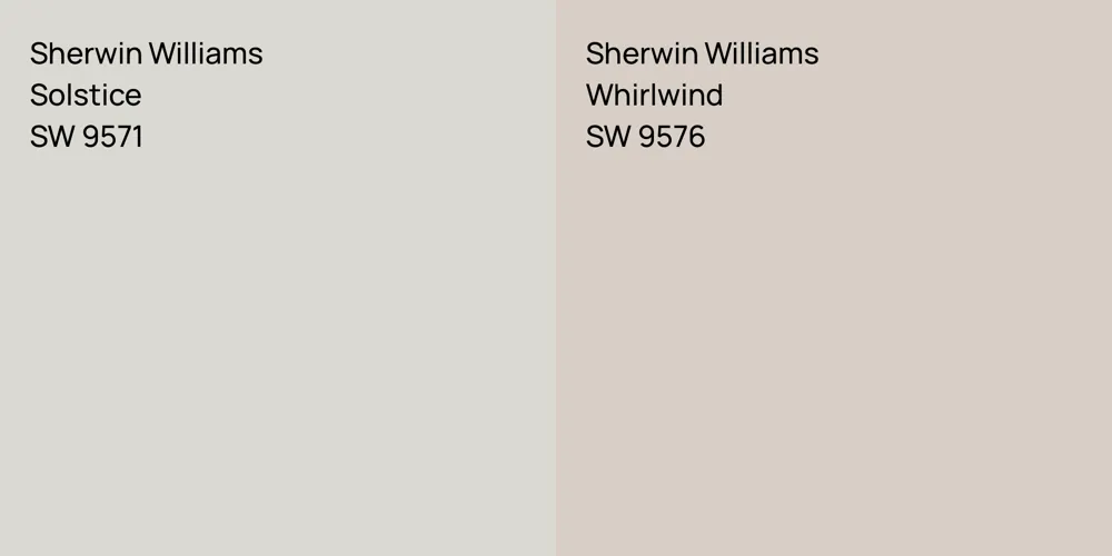 Sherwin Williams Solstice vs. Sherwin Williams Whirlwind comparison