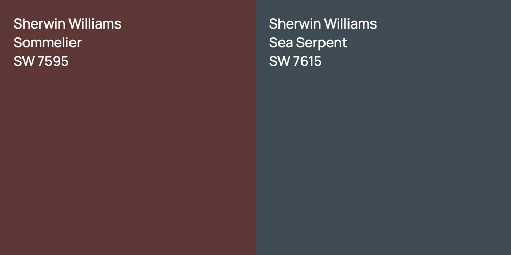 Sherwin Williams Sommelier vs. Sherwin Williams Sea Serpent comparison