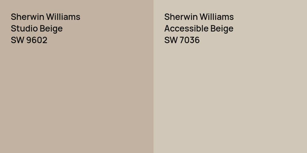 Sherwin Williams Studio Beige vs. Sherwin Williams Accessible Beige ...