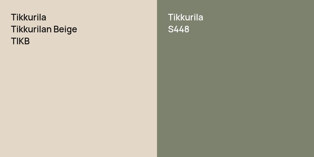 Tikkurila Tikkurilan Beige vs. Tikkurila S448 comparison