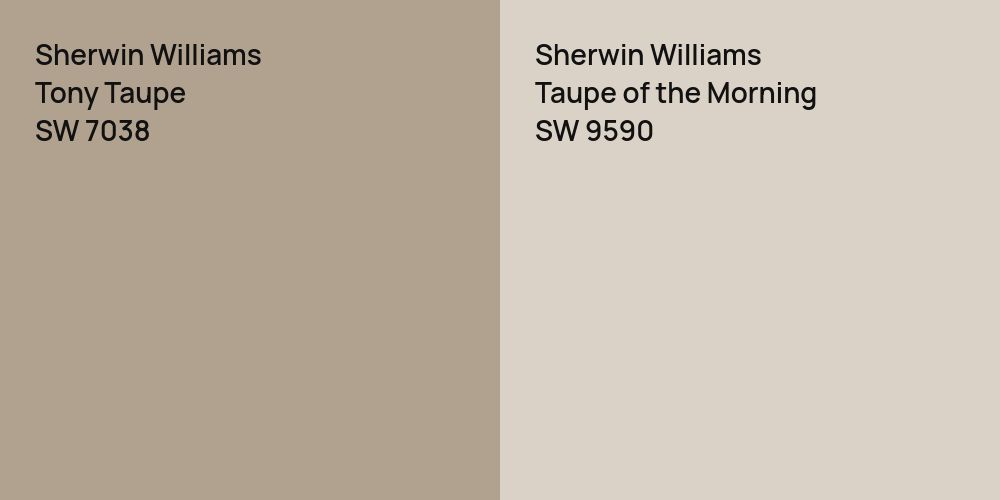 Sherwin Williams Tony Taupe vs. Sherwin Williams Taupe of the Morning ...