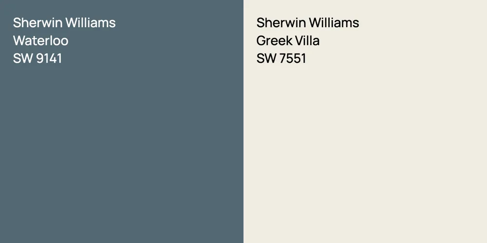 Sherwin Williams Waterloo vs. Sherwin Williams Greek Villa comparison