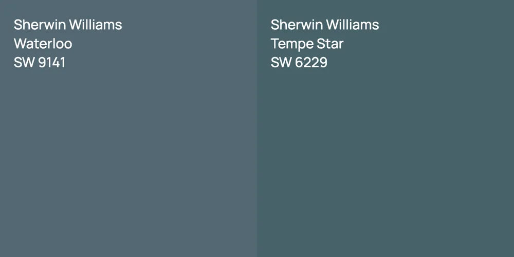 Sherwin Williams Waterloo vs. Sherwin Williams Tempe Star comparison
