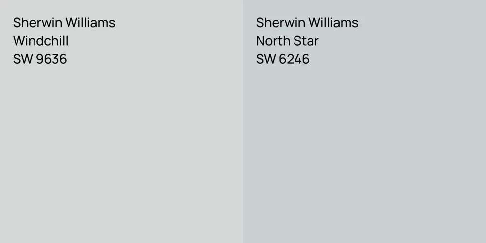 Sherwin Williams Windchill vs. Sherwin Williams North Star comparison